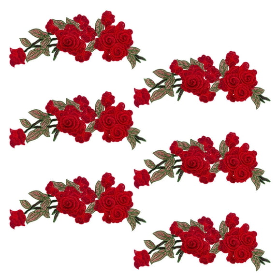 6Pcs Polyester Embroidery Cloth Iron On/Sew On Patches Costume ...