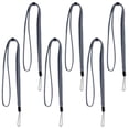 6Pcs Polyester Neck Straps Name Card Straps with Plastic Findings Gray ...
