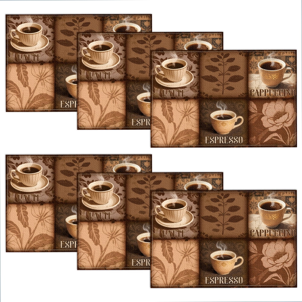 6Pcs Polyester Table Cloth for Dining Table Decoration Rectangle Coffee ...