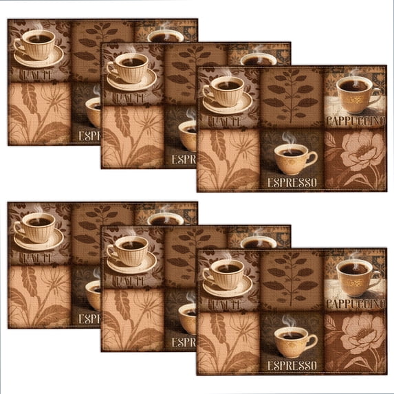 6Pcs Polyester Table Cloth for Dining Table Decoration Rectangle Coffee ...