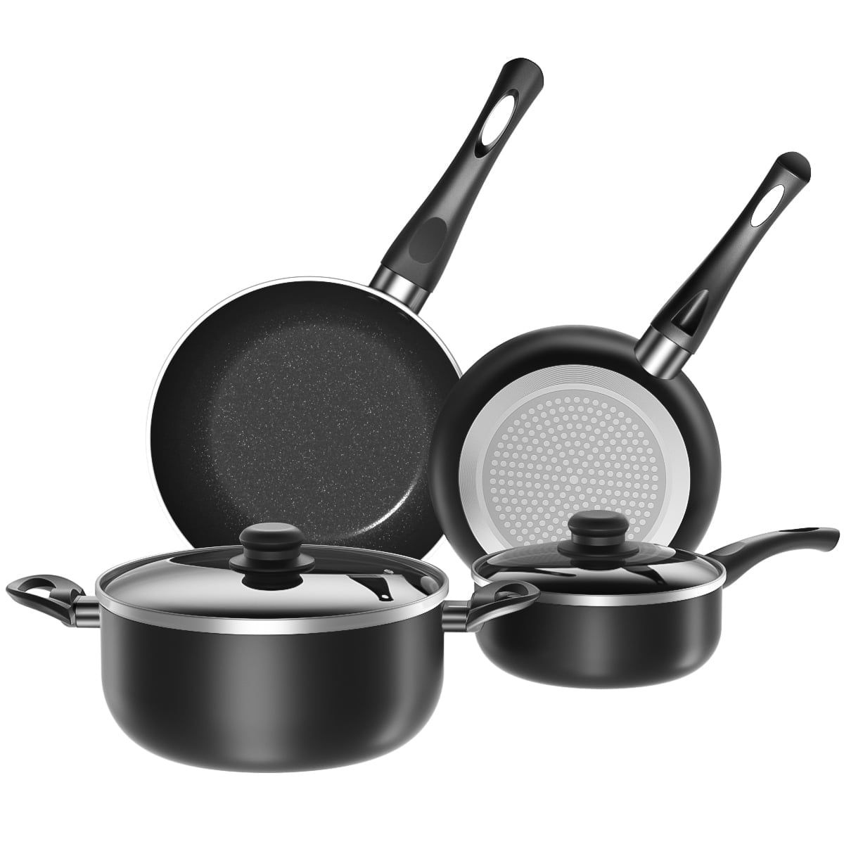 6Pcs Pots and Pans Set Nonstick,Healthy Kitchen Cookware Set, Kitchen ...