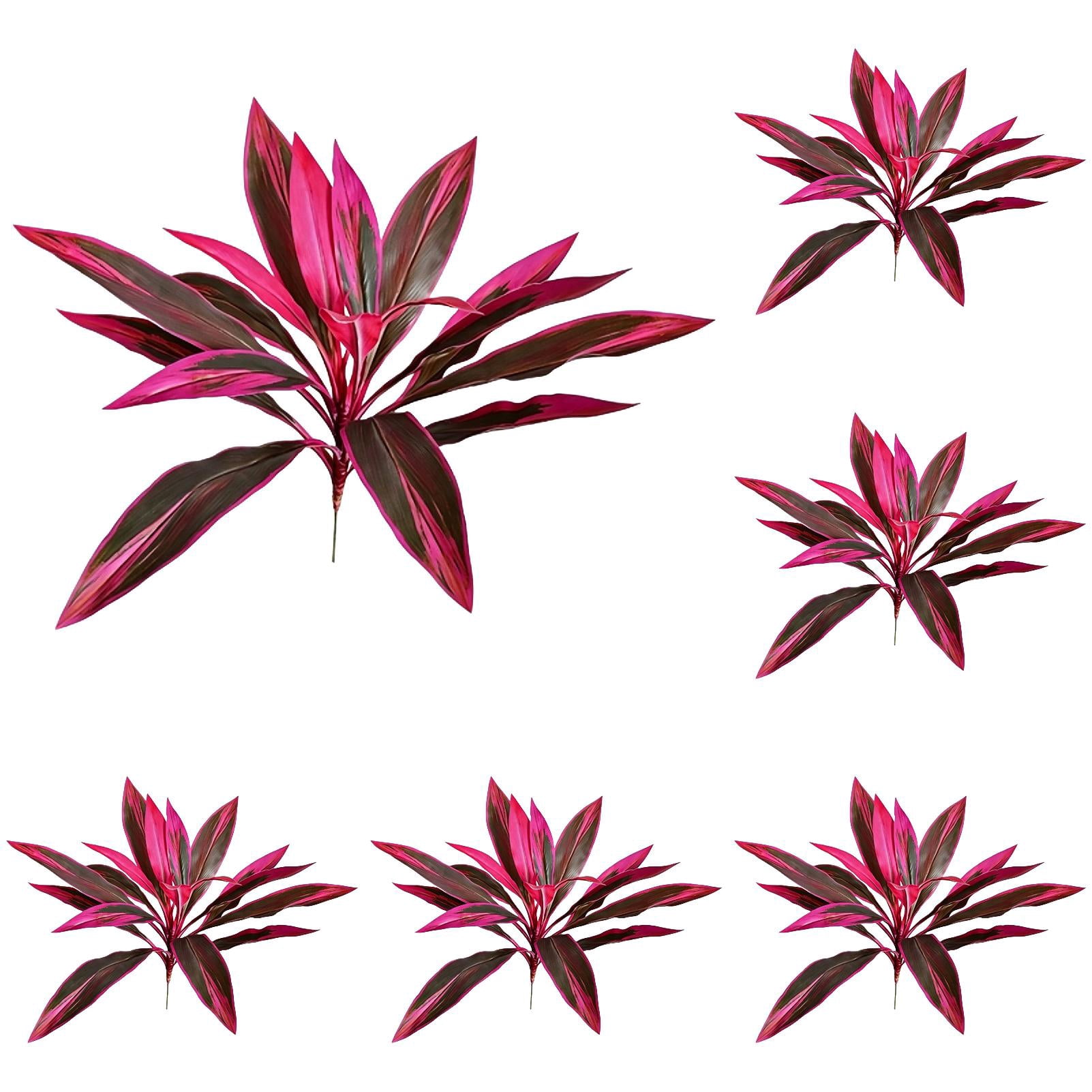 6Pcs Potted Plants Artificial Tropical Plants Outdoor Uvresistant Large ...