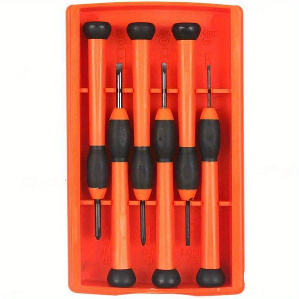 6Pcs Precision Screwdriver Set, Mini Repair Screwdriver Kit with 6 Different Size Flathead and ...