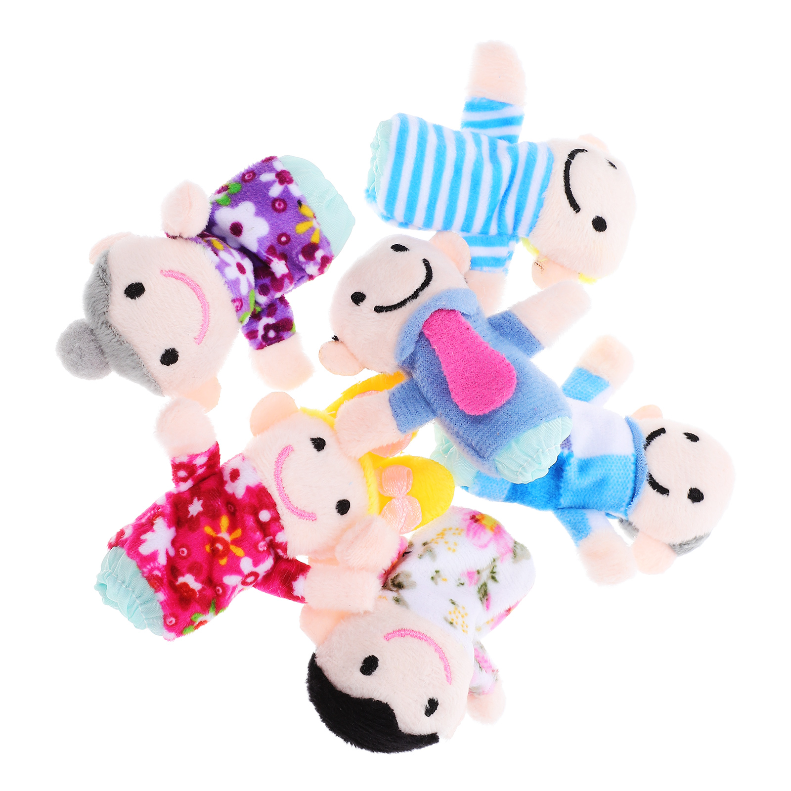 WORGEOUS Creative Hand Puppet Set Fabric 6Pcs for Imagination ...