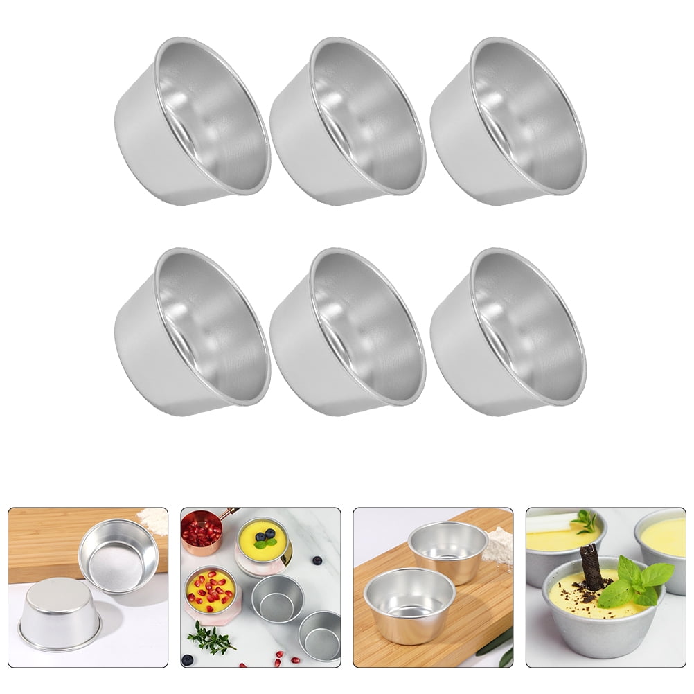 6Pcs Pudding Molds Non-stick Muffin Cake Molds Household Baking Molds ...