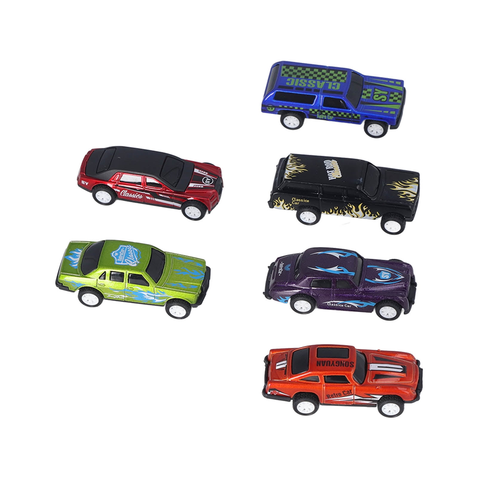 6Pcs Pull Back Cars Toys Set Pull Back Racing Car Model Toy for ...