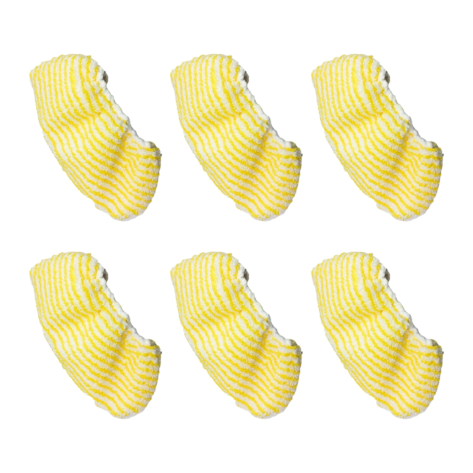 6Pcs Quick Install Steams Mop Replacement Pad Yellow Polyester Fabric ...
