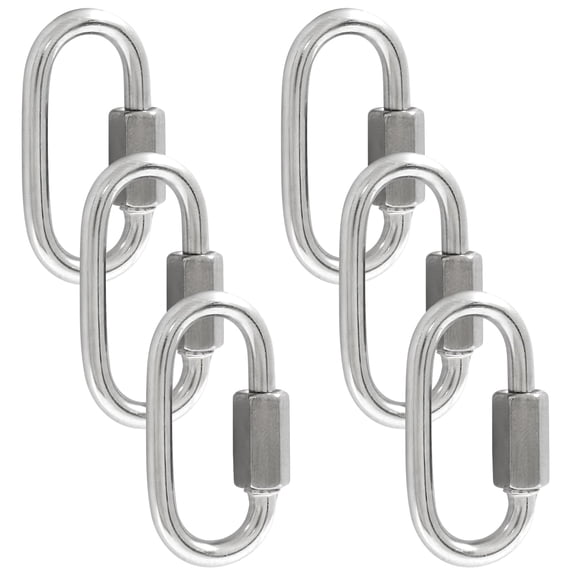 6Pcs Quick Links 1/8 Inch 304 Stainless Steel D Shape Locking Quick ...