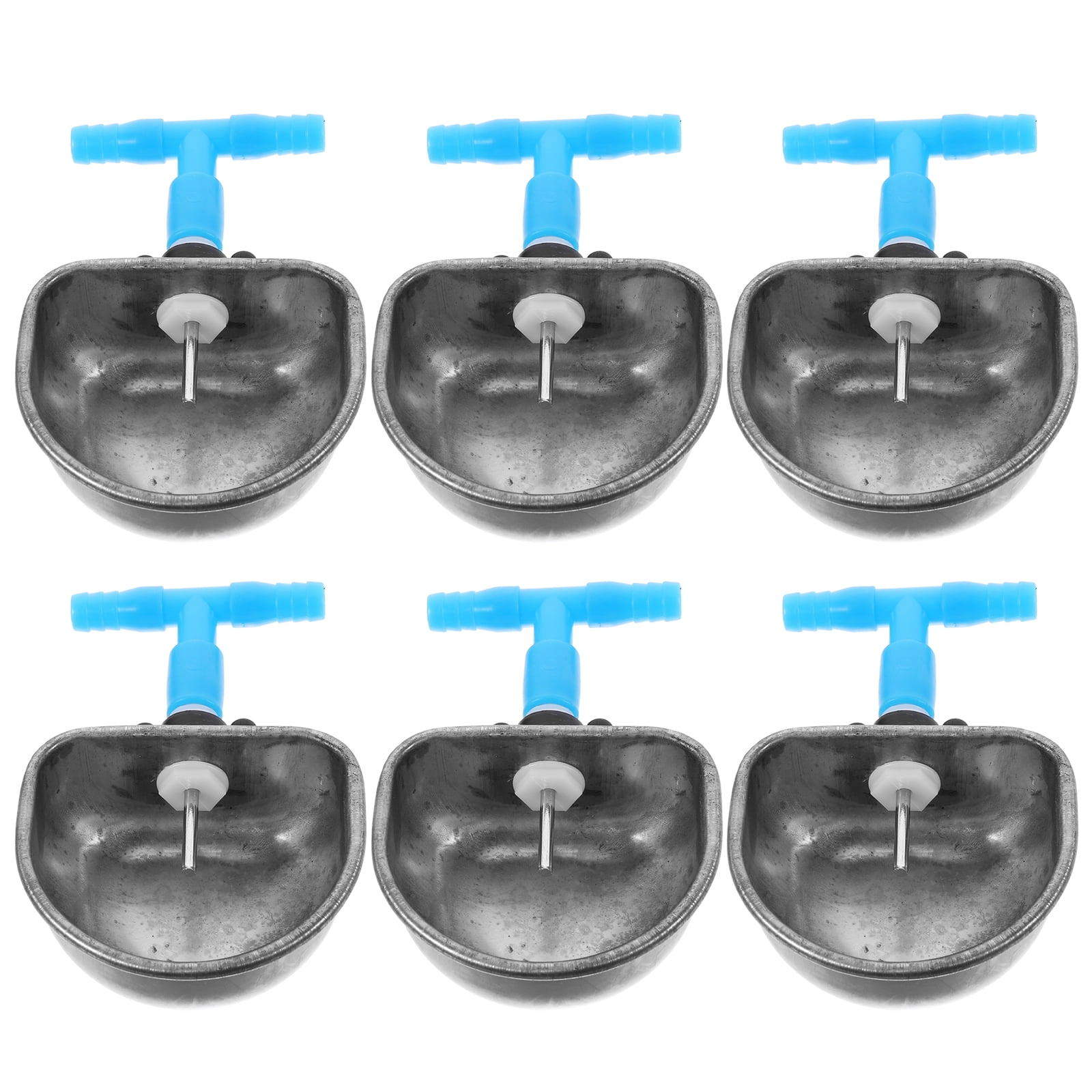 6Pcs Rabbit Metal Water Rabbit Feeding Bowls Rabbit Water Feeders Small ...