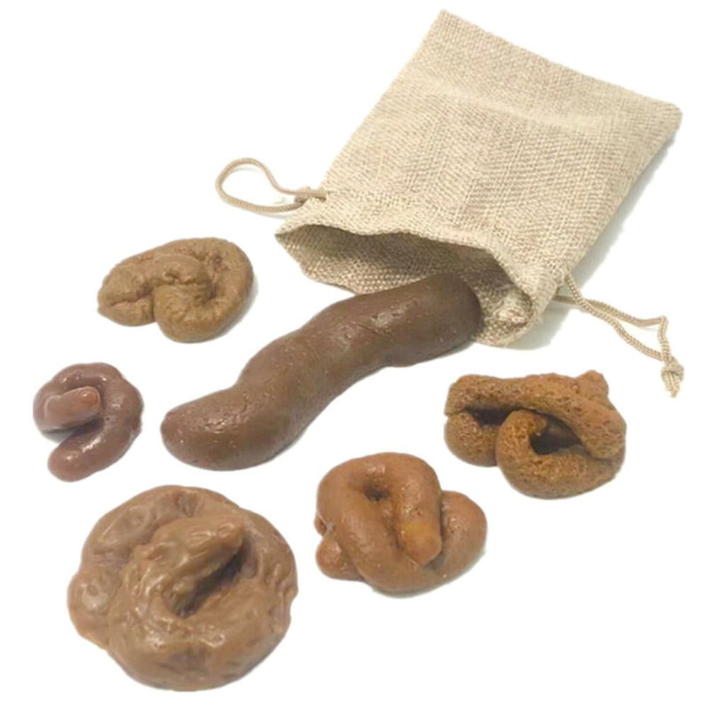 6pcs Realistic Soft Fake Dog Poop Pranks Gag Joke Party Gift Toys Poo ...