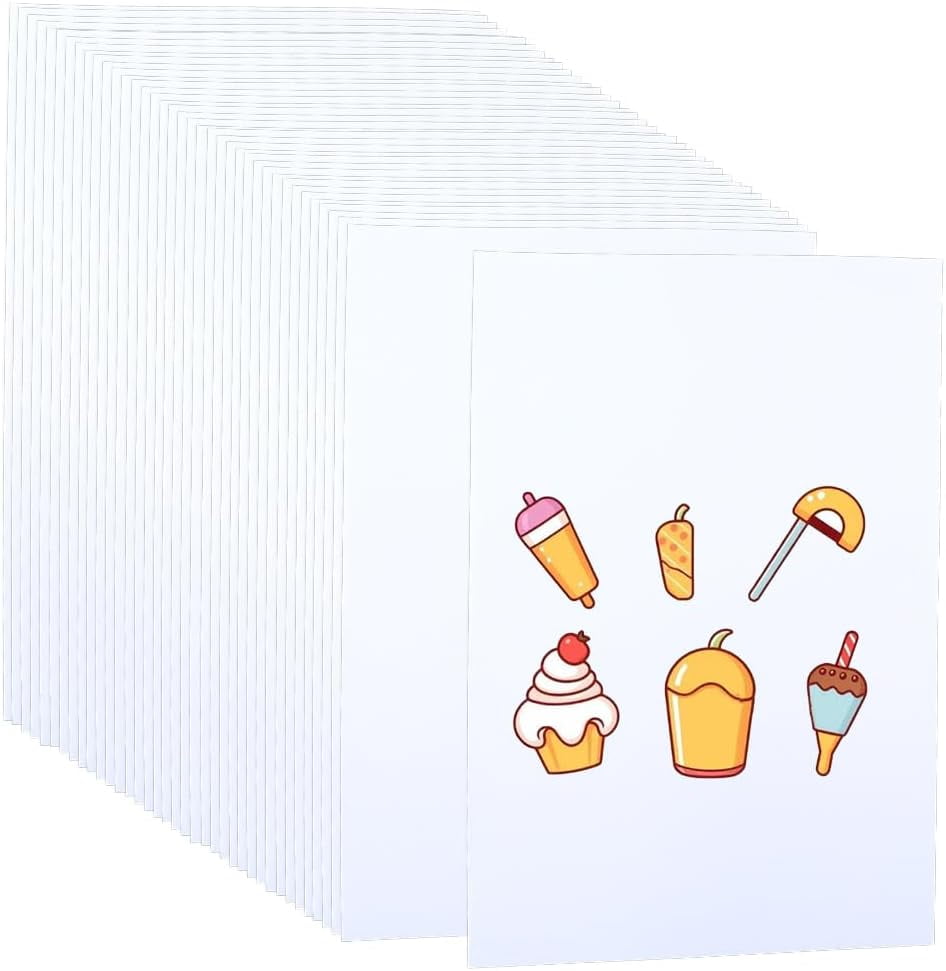 6Pcs Rectangle Plastic Printable Heat Shrink Sheets Film for Drawing ...