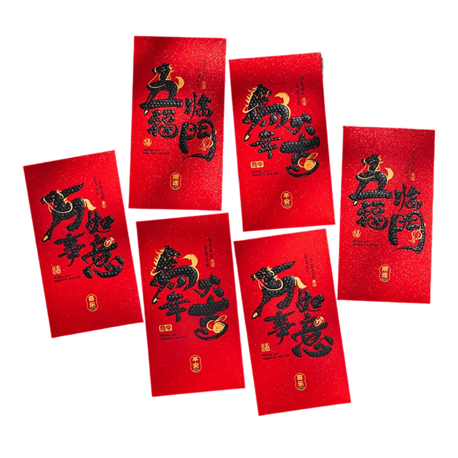 6Pcs Red Paper Envelopes 2026 Horse Year Money for Spring Festival Use ...