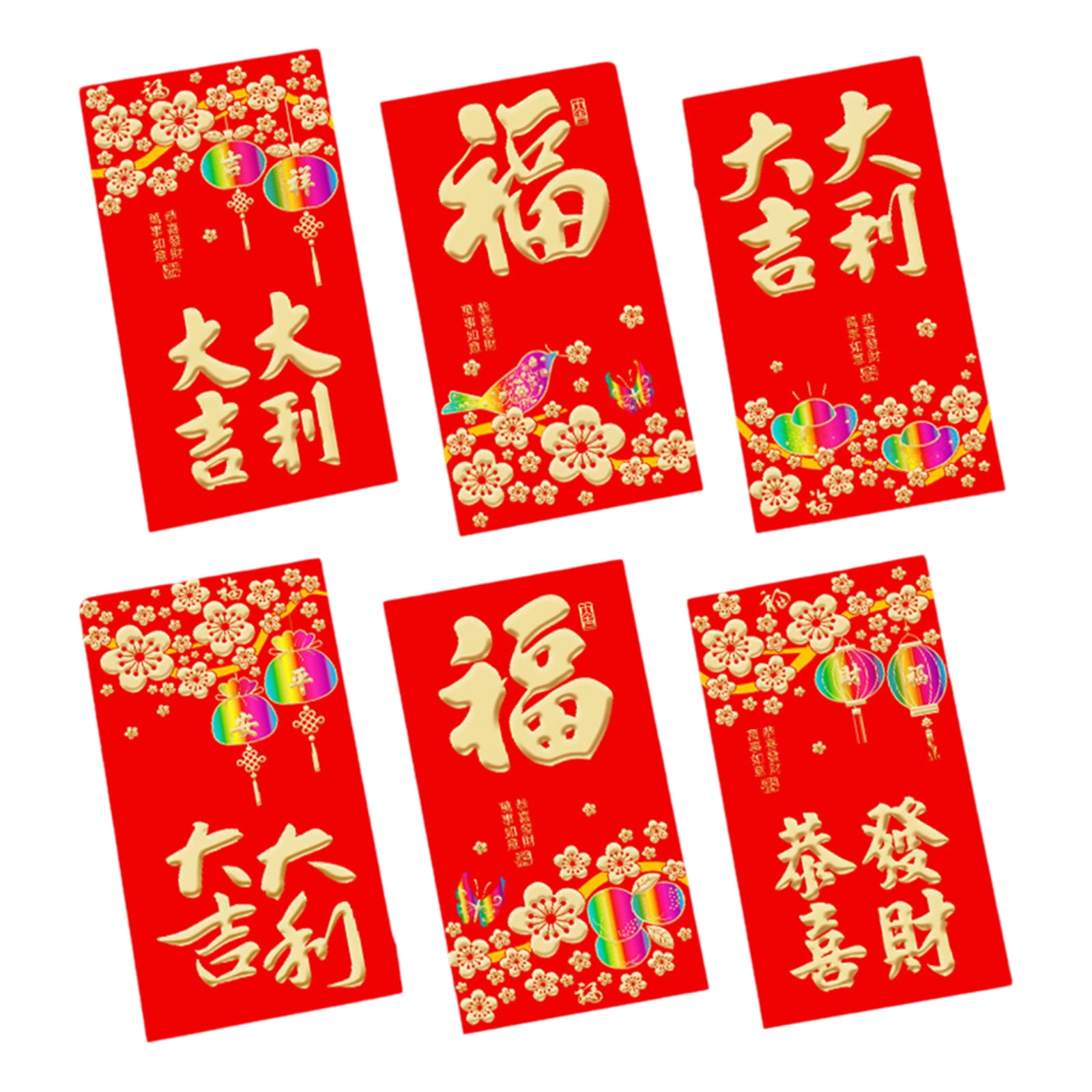 6Pcs Redness Envelopes for Traditional Spring Festival 2025 Snake Year ...