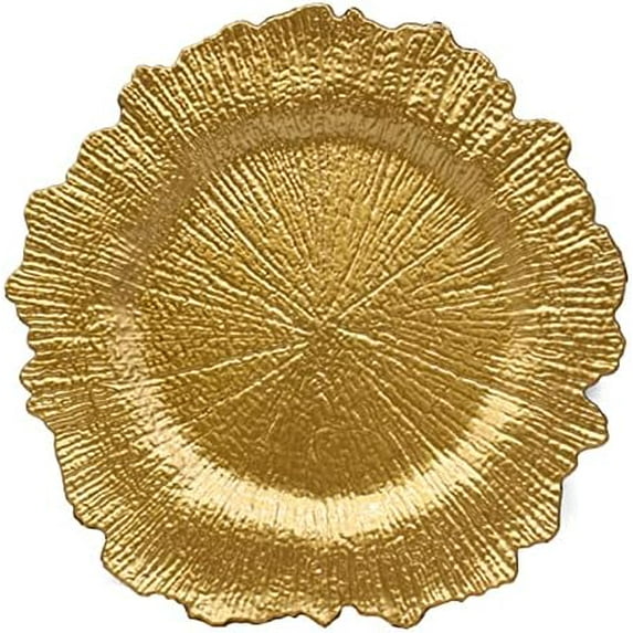 6Pcs Reef Charger Plates, Plastic Dinner Plate Chargers Round Server ...