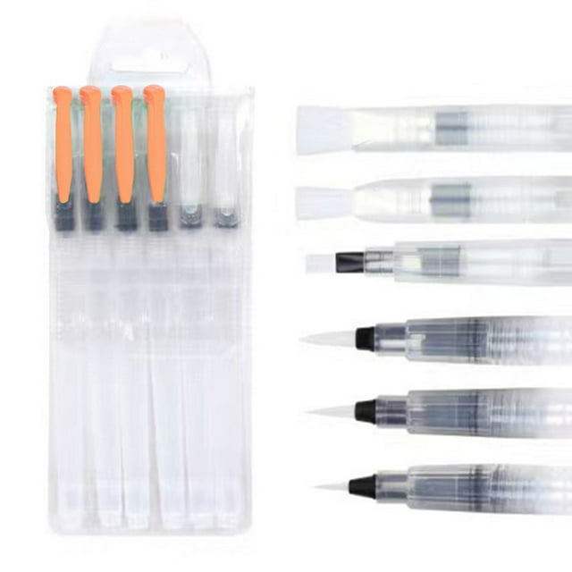6Pcs Refillable Water-color Fountain pen Set for Painting, Calligraphy ...
