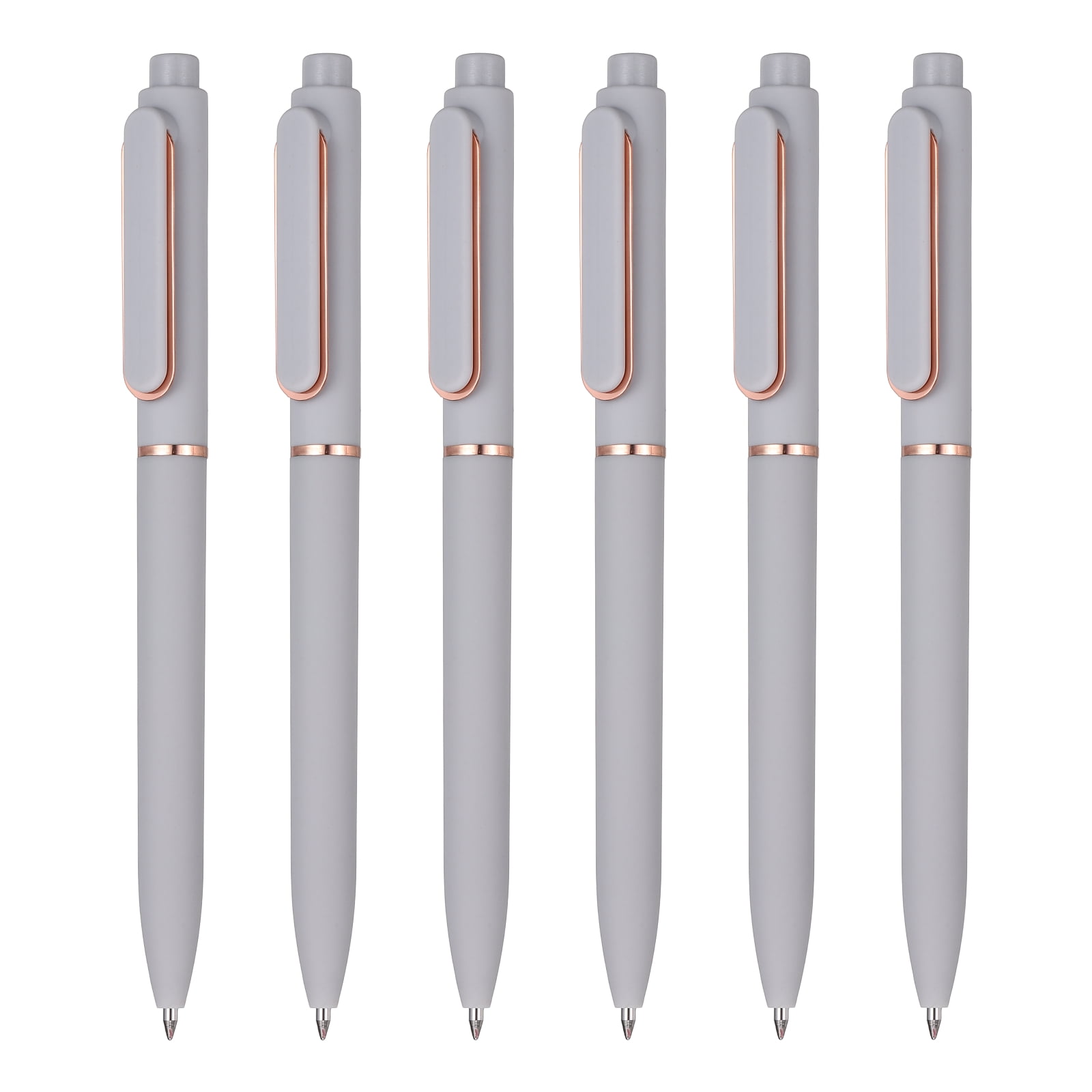 6Pcs Retractable Pens, 0.5mm Gel Pens Black Ink Rollerball Pen Medium ...