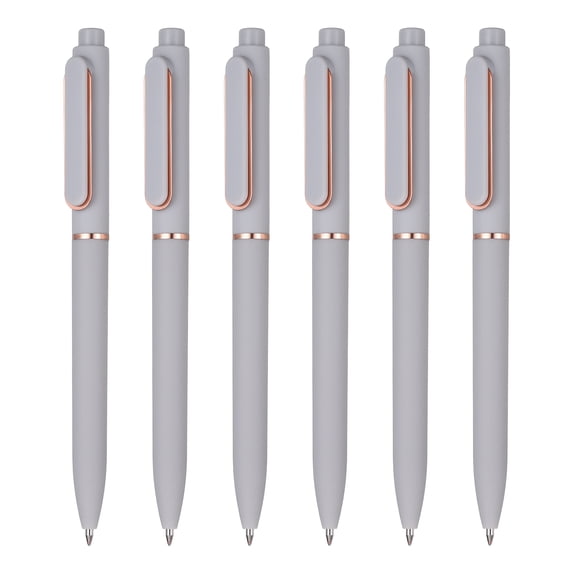 6Pcs Retractable Pens, 0.5mm Gel Pens Black Ink Rollerball Pen Medium ...