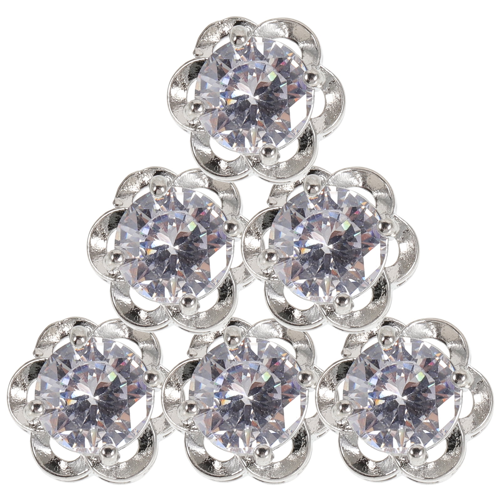 ONAPARTER 6Pcs Rhinestone Button Crafting Buttons Delicate Buttons ...