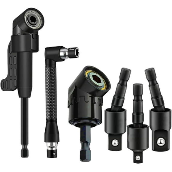 6Pcs Right Angle Drill Attachment Set, Right-Angle Drill Bit Accessory ...