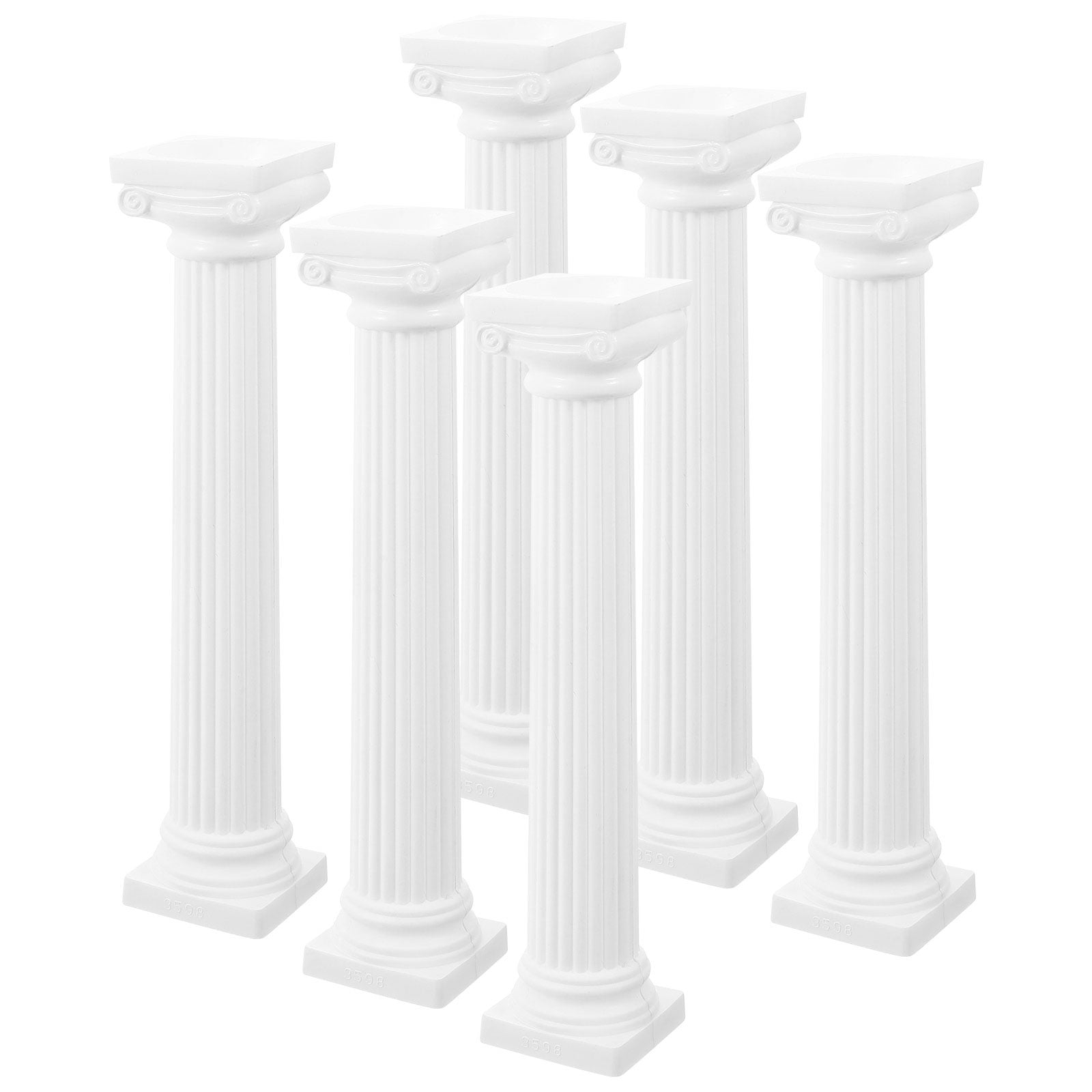 6Pcs Roman Pillar Statue Mini Column Photo Prop Sand Table Roman Pillar ...