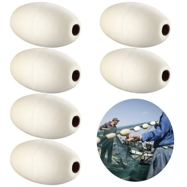 6Pcs Durable PVC Oval Water Floats, 3.5” x 5.5”, 0.7” Hole, Rope Float ...