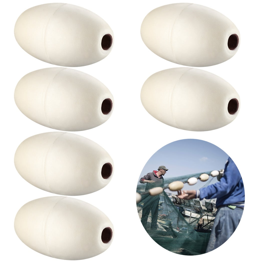 6Pcs Durable PVC Oval Water Floats, 3.5” x 5.5”, 0.7” Hole, Rope Float ...