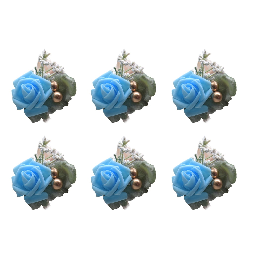 6Pcs Rose Corsages for Wedding Ceremony Anniversary Prom Party, Flower ...