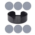 6Pcs Round Silicone Drink Coasters Heat Resistant Protects Tables From ...
