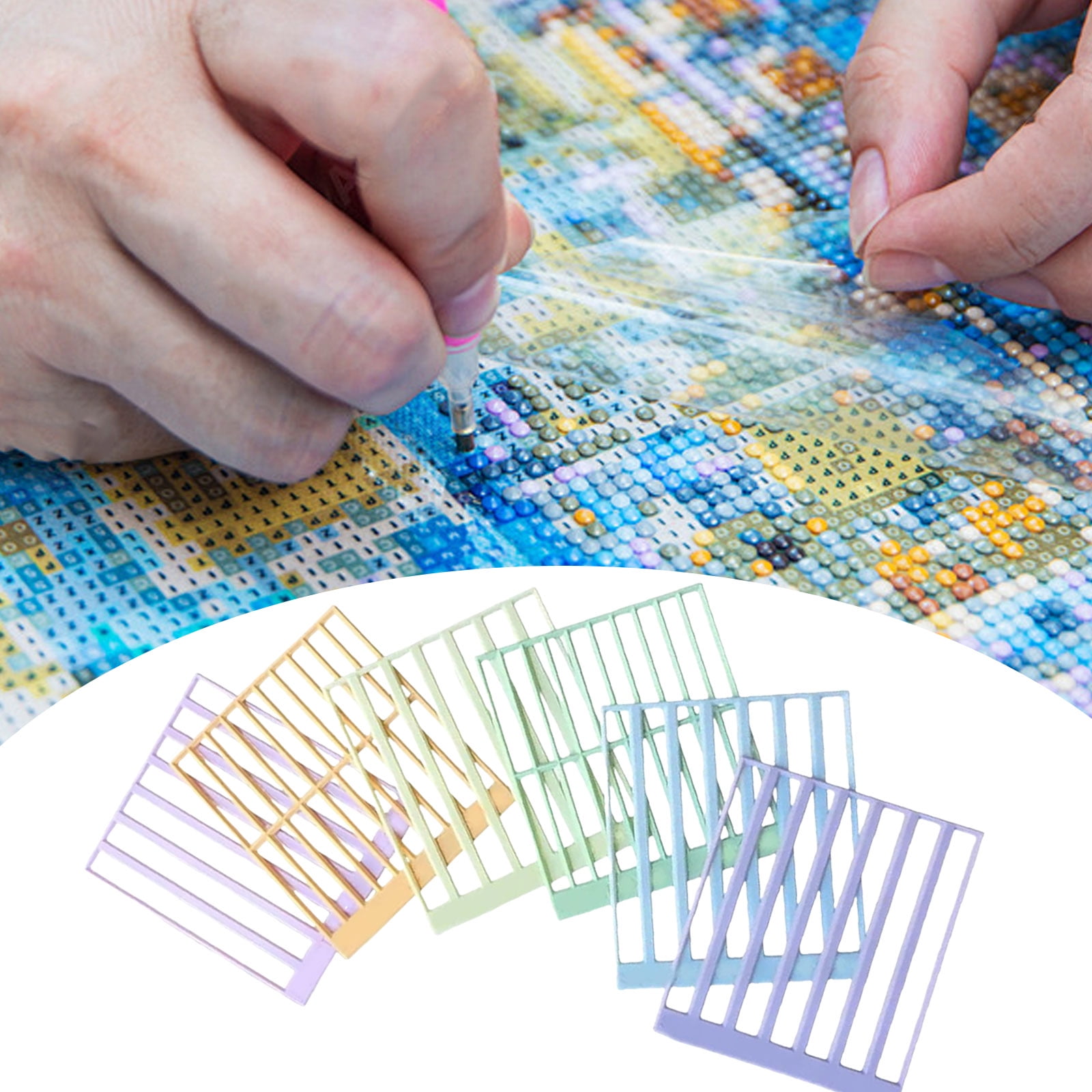 6Pcs Ruler For Diamond Art Ruler Dot Drill Alignment Tool For Full ...