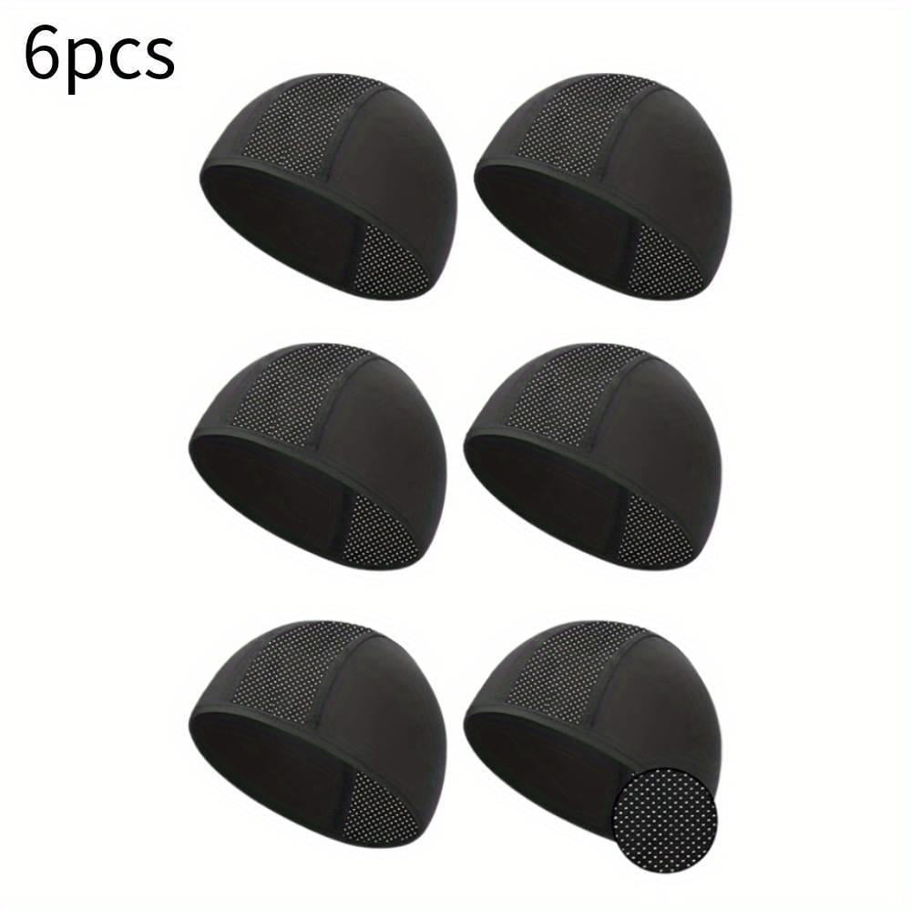 6Pcs Running Cooling Skullcaps, Mesh Helmet Liner, Black Sweat-Wicking ...