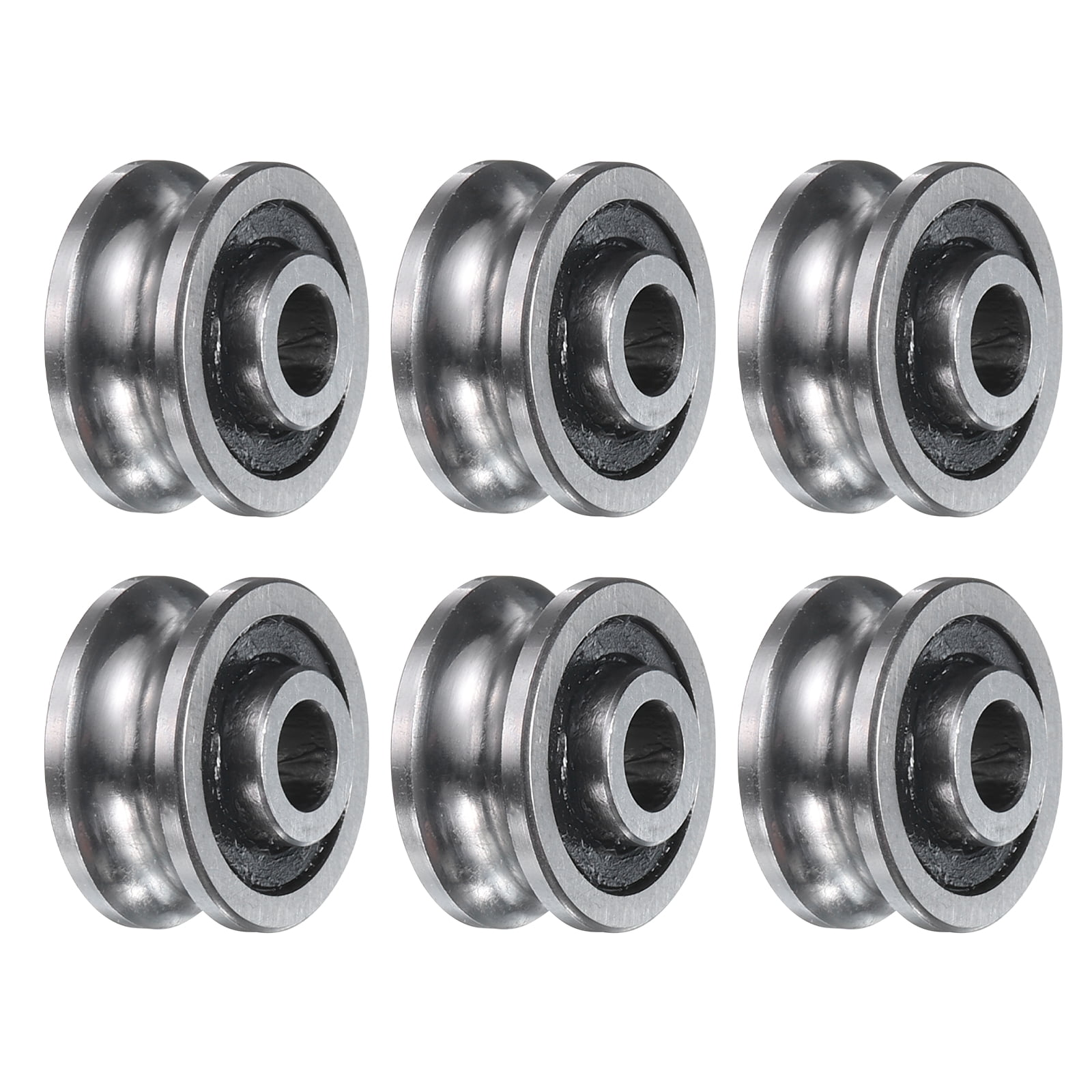 6Pcs SG15 Deep U Groove Ball Track Guide Bearing 5mmx17mmx9mm, Silver ...