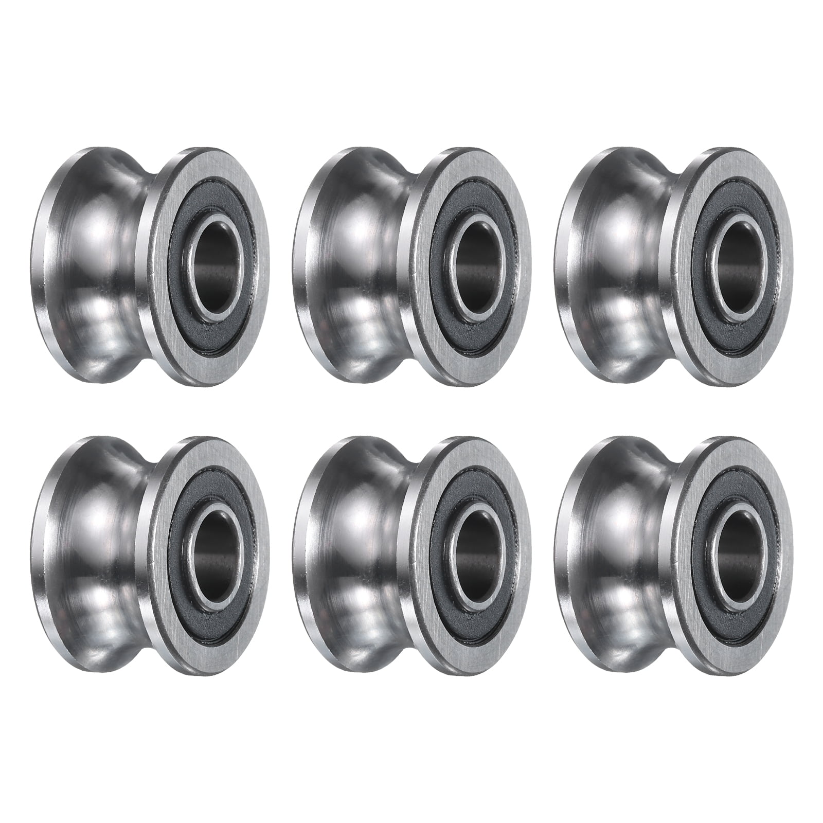 6Pcs SG22 Deep U Groove Ball Track Guide Bearing 8mmx22mmx14mm, Silver ...