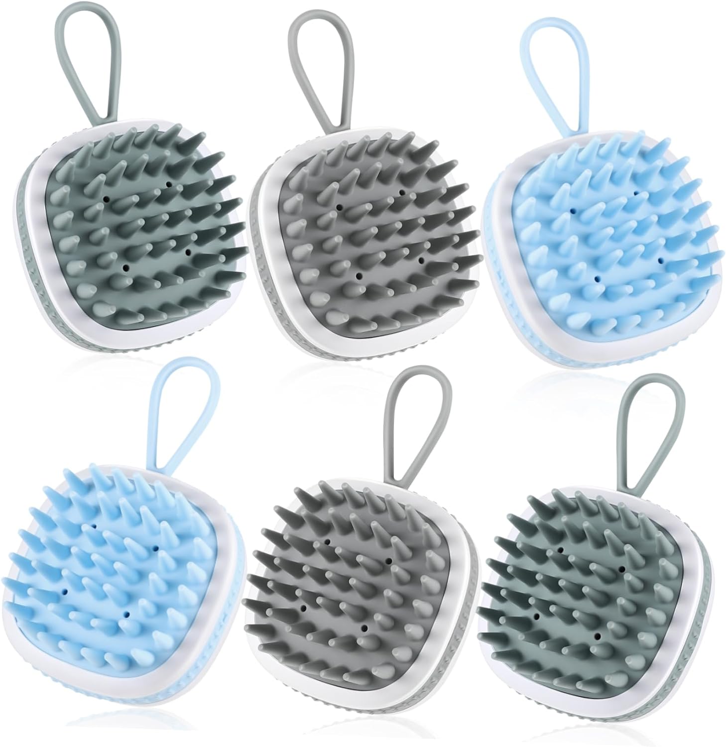 6Pcs Scalp massage brush scalp brush shampoo brush scalp massager hair ...