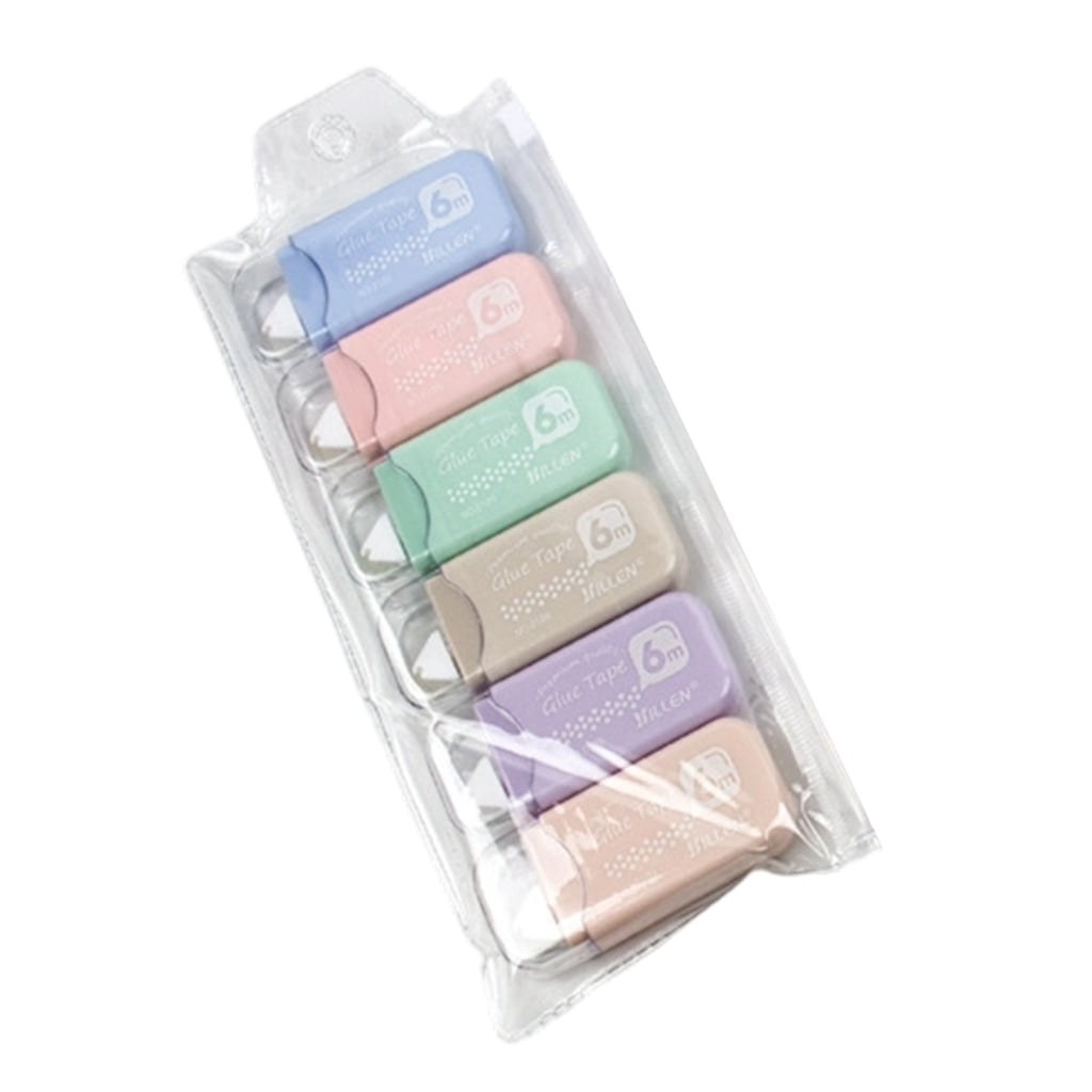 6Pcs Scrapbook Adhesive Dot 6mmX6M Clear Adhesive Roller Double Side ...