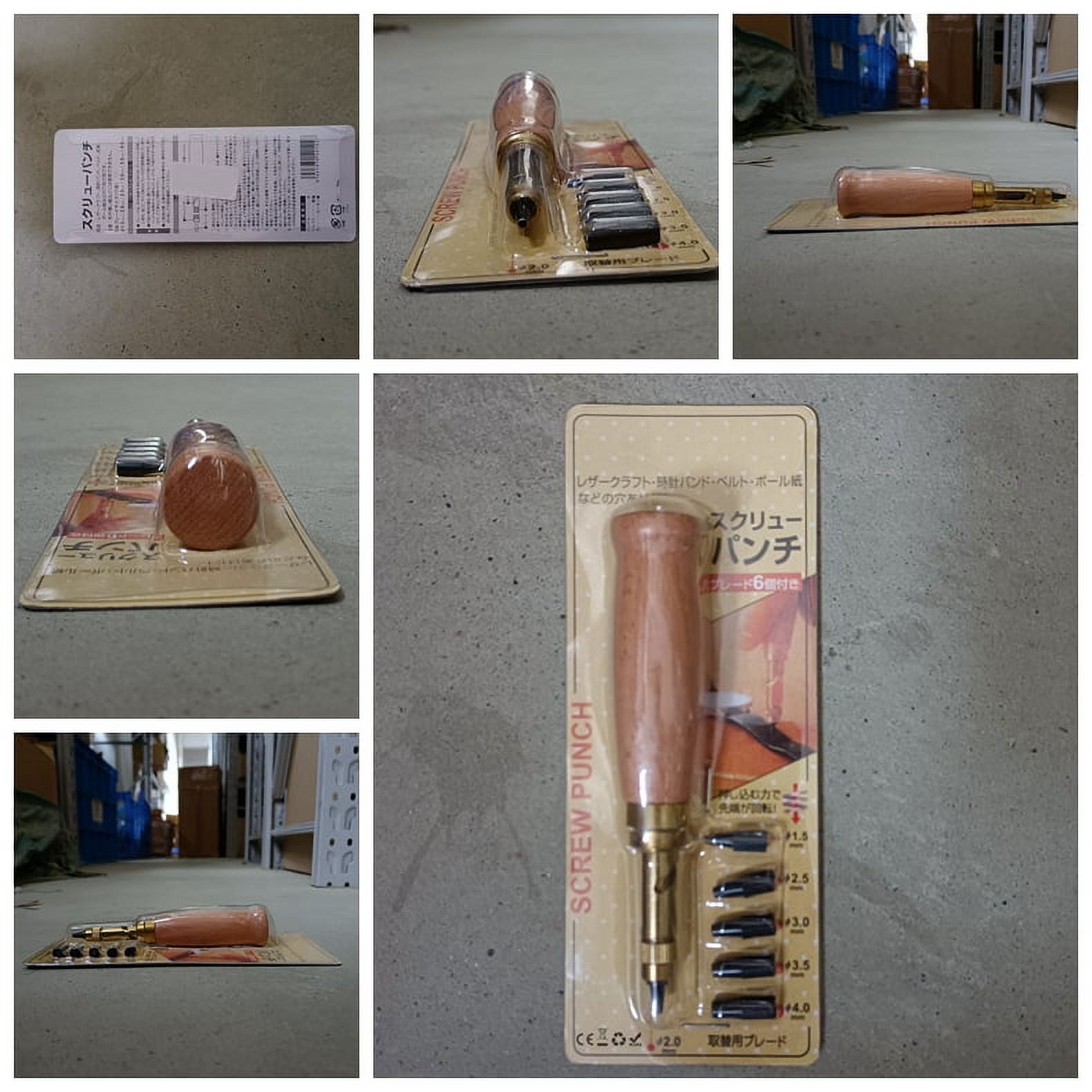 6Pcs Screw Hole Punch Leather Bookbinding Tool,Paper Punch,Craft ...