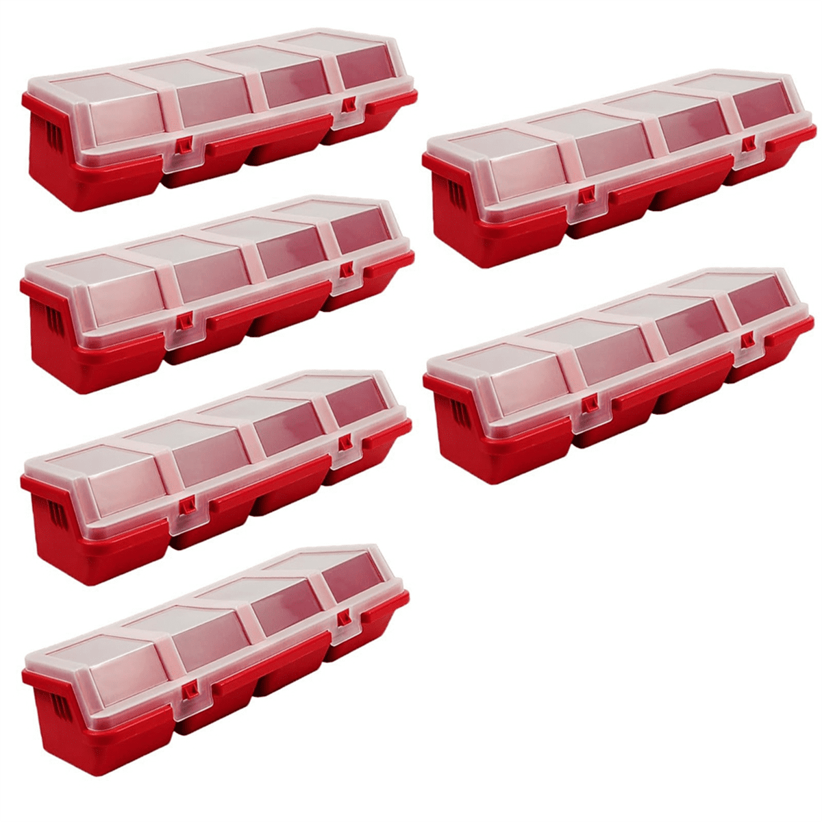 6Pcs Screw Organizers Storage Bins with Lids, Plastic Stackable ...