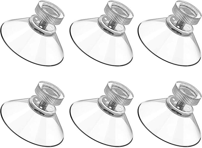 6Pcs Screw Suction Cups Glass Suction Pads 41mm Clear PVC Plastic ...