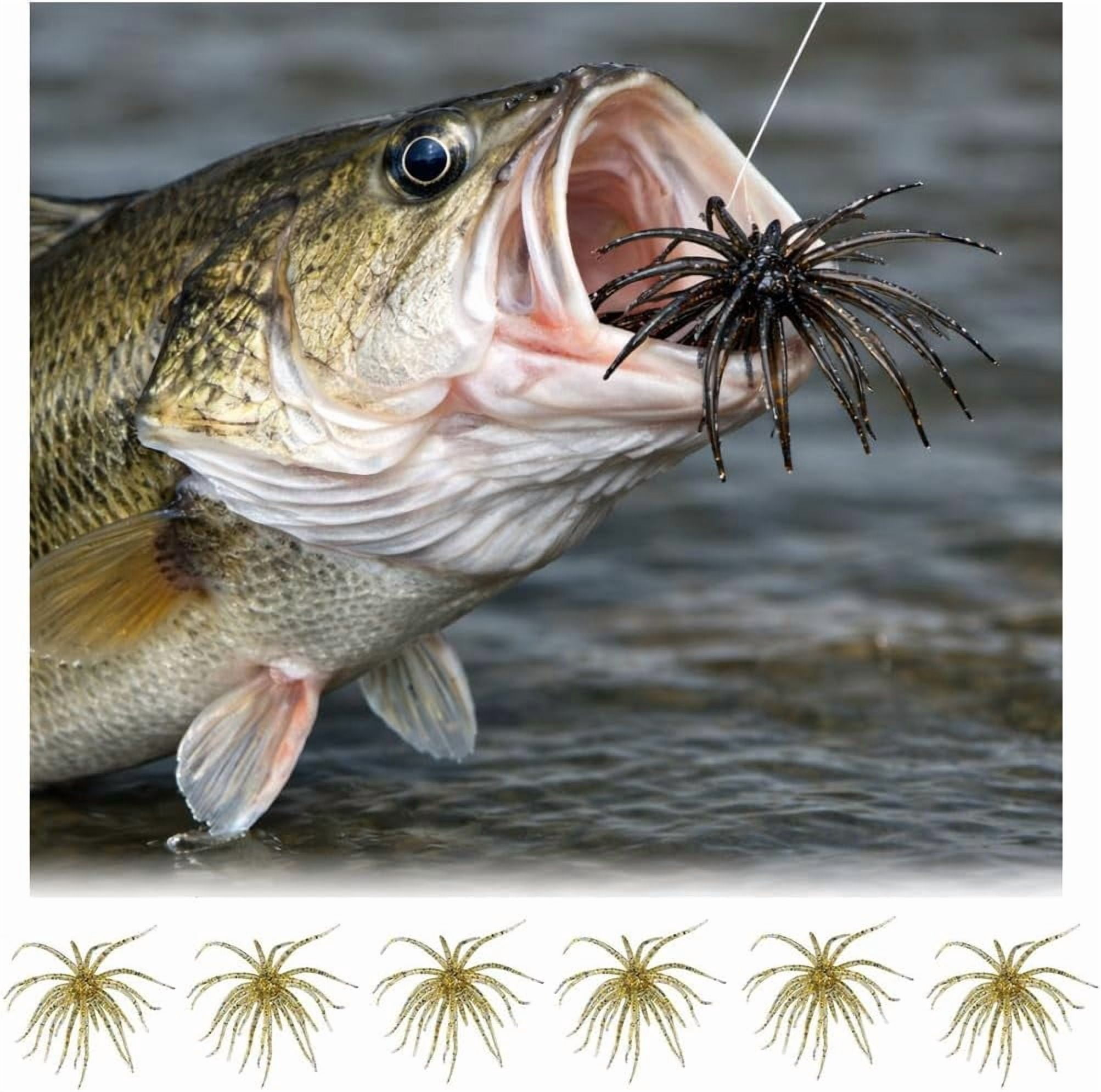 6Pcs Sea Urchin Bait, Realistic Fuzzy Dice Fishing Lure for Bass ...