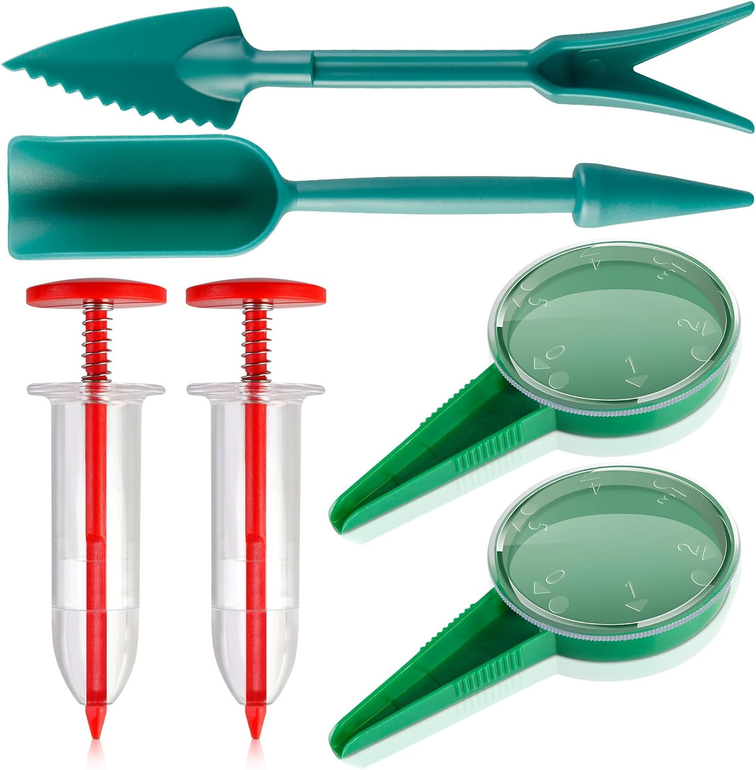 6Pcs Seed Planter Tool, Mini Seed Spreader, Manual Seedlings Dibber and ...