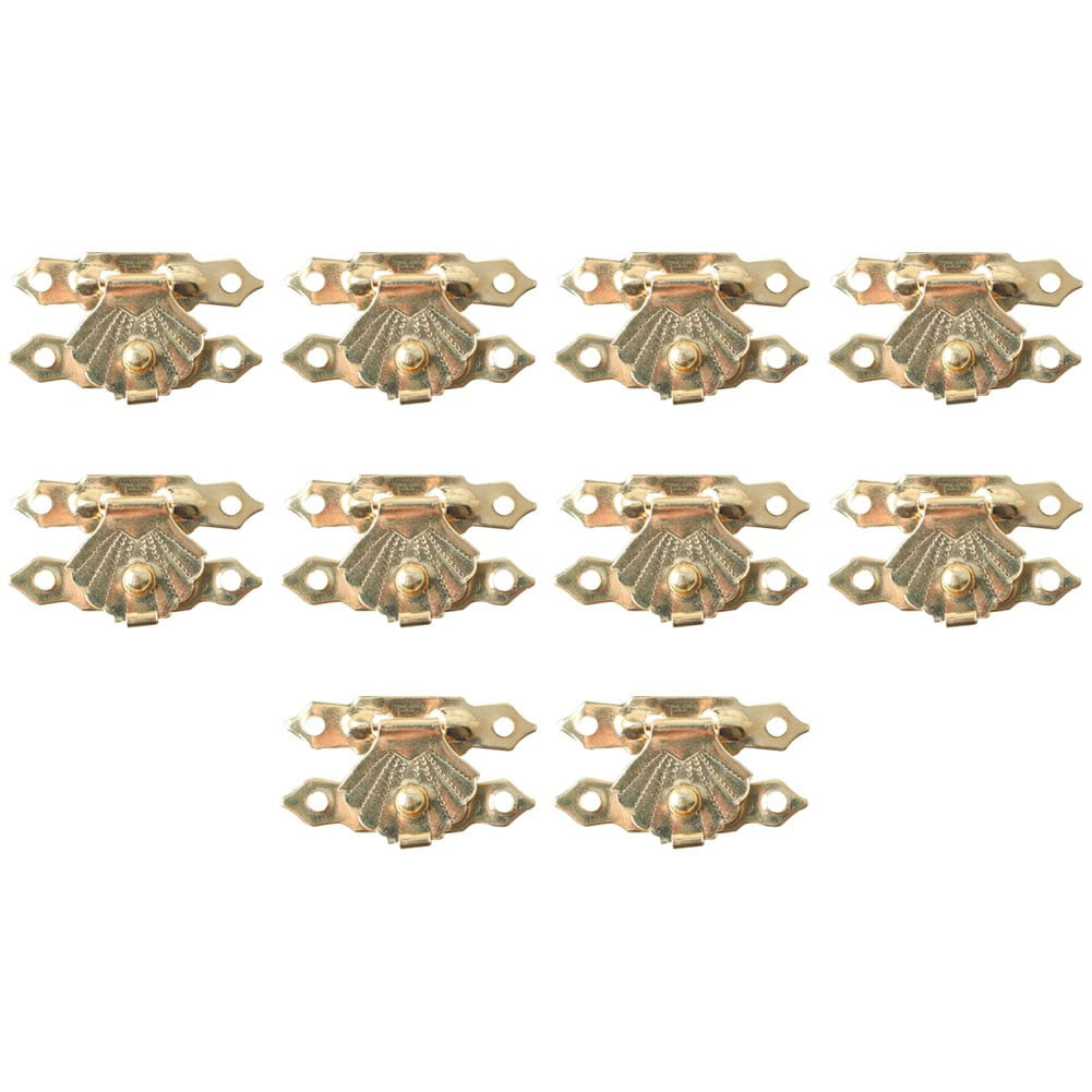 6Pcs/Set Cabinet Hinge Bronze Wooden Box Latch Hasp Hardware with ...