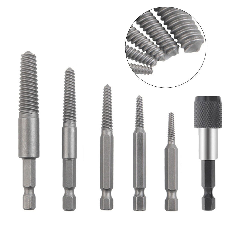 6Pcs/Set Hex Screw Extractors Broken Damaged Screw Extractor Broken ...