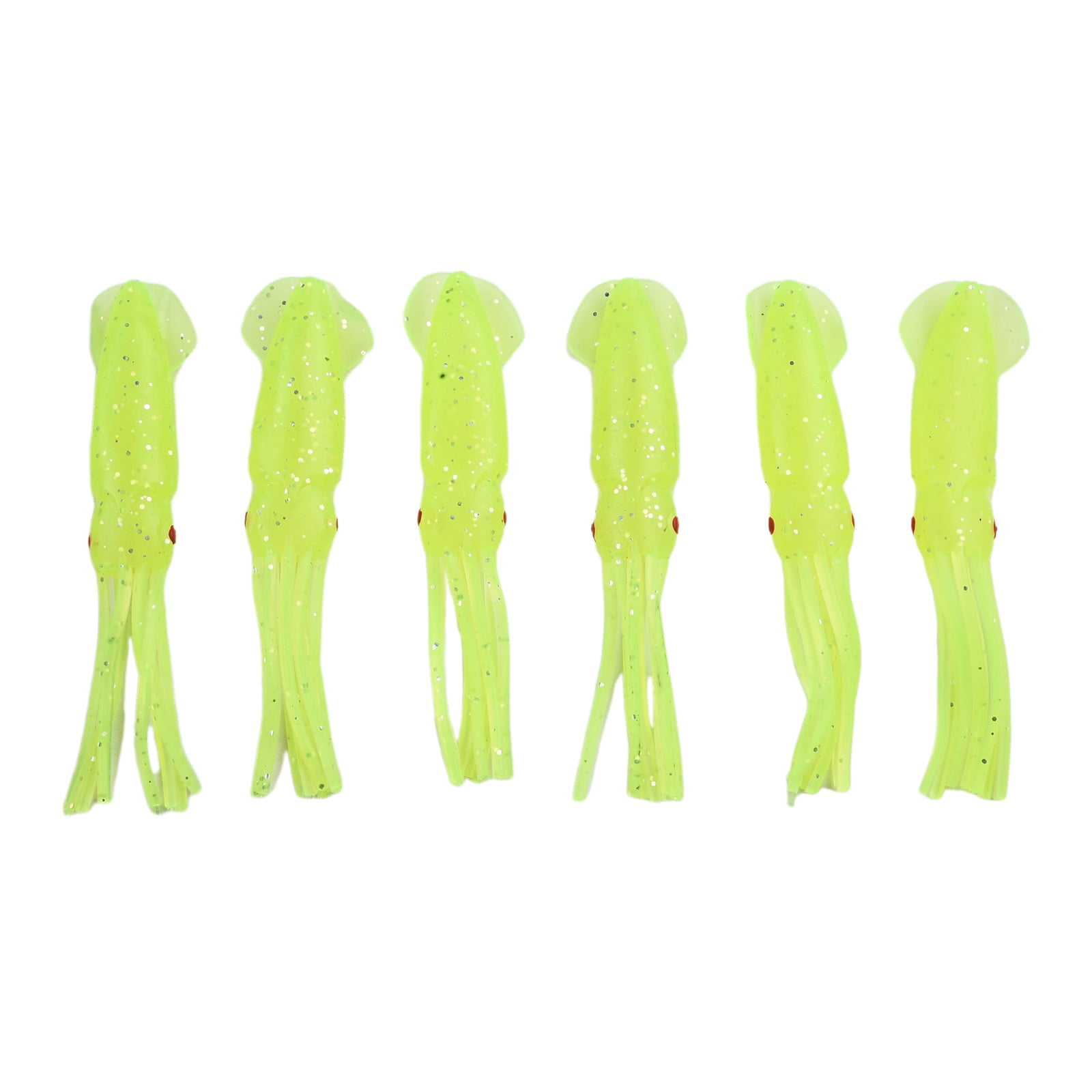 6Pcs/Set Luminous Squid Skirts Soft Lure Rubber Octopus Bait Soft ...