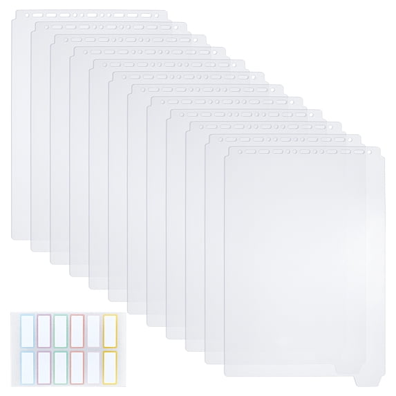 6Pcs/Set Tab Plastic Binder Divider Index A4 Index Divider Insertable ...