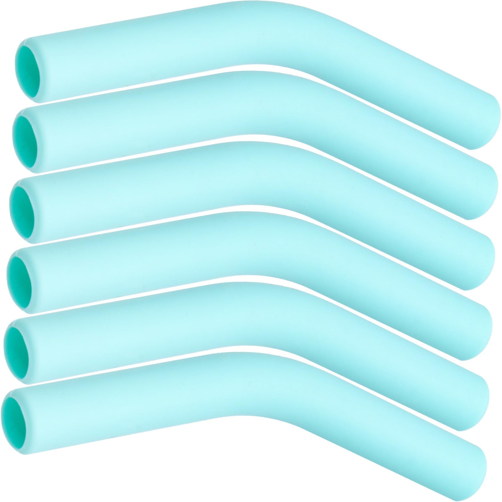 6Pcs Silicone Straw Tips Reusable Food Grade Rubber Straw Covers Straw ...