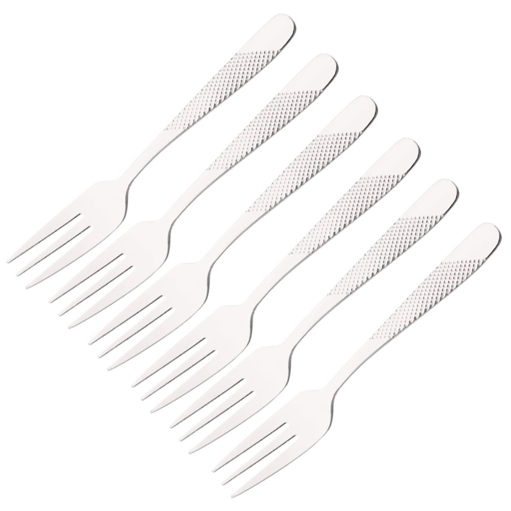 6Pcs Silver Forks Set Tea Cake Snack Fork Dinnerware Cutlery Gold ...