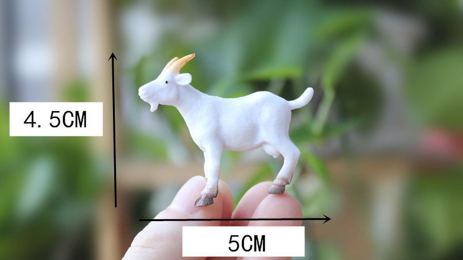 6pcs Simulated Goat Figurines Small Goat Statues Fake Goat Modeling Crafts Desktop Mini Goat