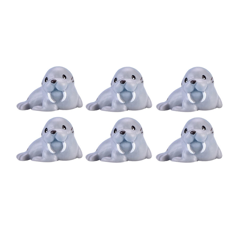 6Pcs Simulated Landscape Decor Landscaping Prop Simulation Walrus Model ...