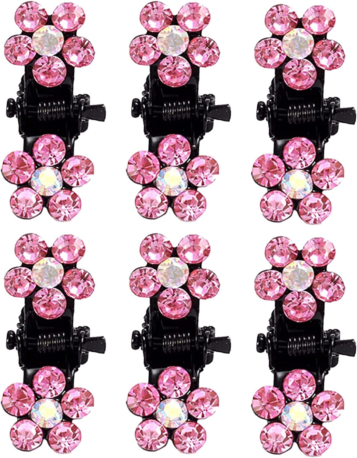 6Pcs Small Hair Claw Clips - Mini Hair Pins Bohemian Rhinestone Hair ...
