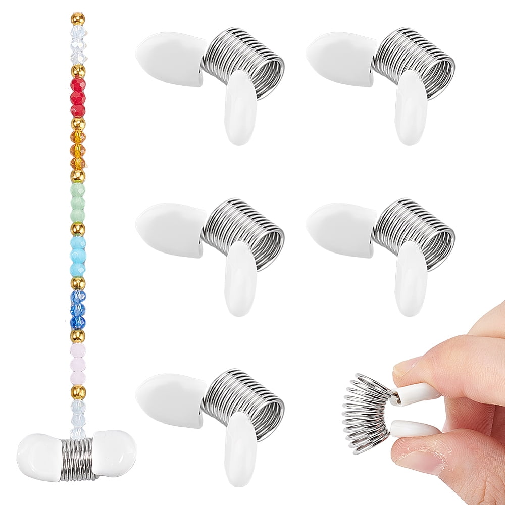 6Pcs Soft Flex Stoppers Bead Stainless Steel Mini Bead Clamps with ...