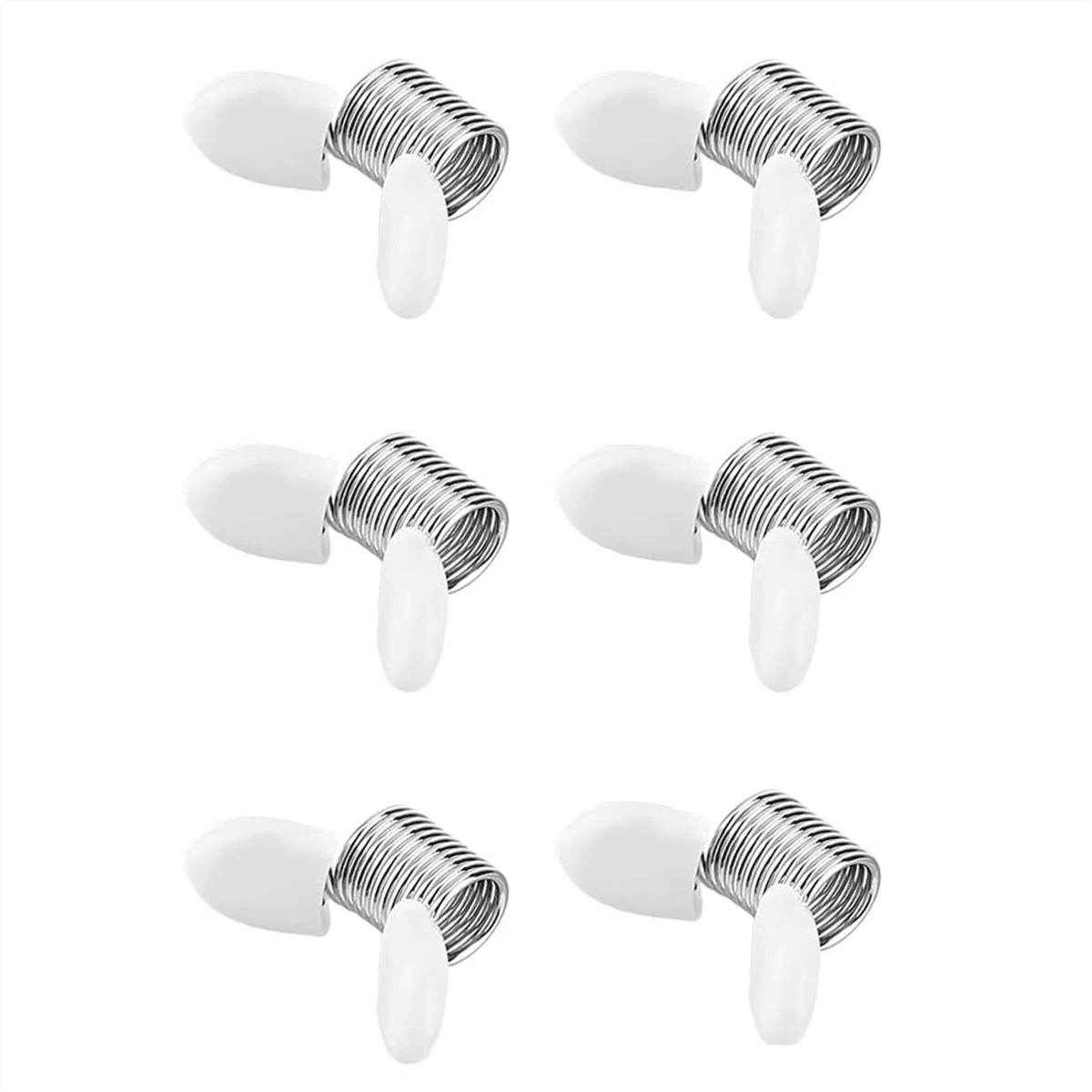 6Pcs Soft Flex Stoppers Bead Stainless Steel Mini Bead Clamps with ...
